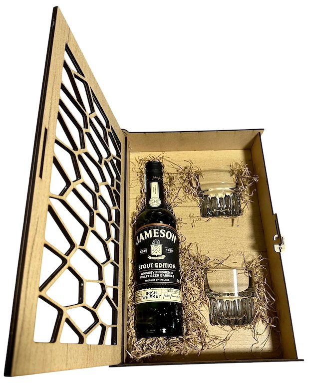 Jameson Stout Edition Gift Box 2 čaše - model saće
