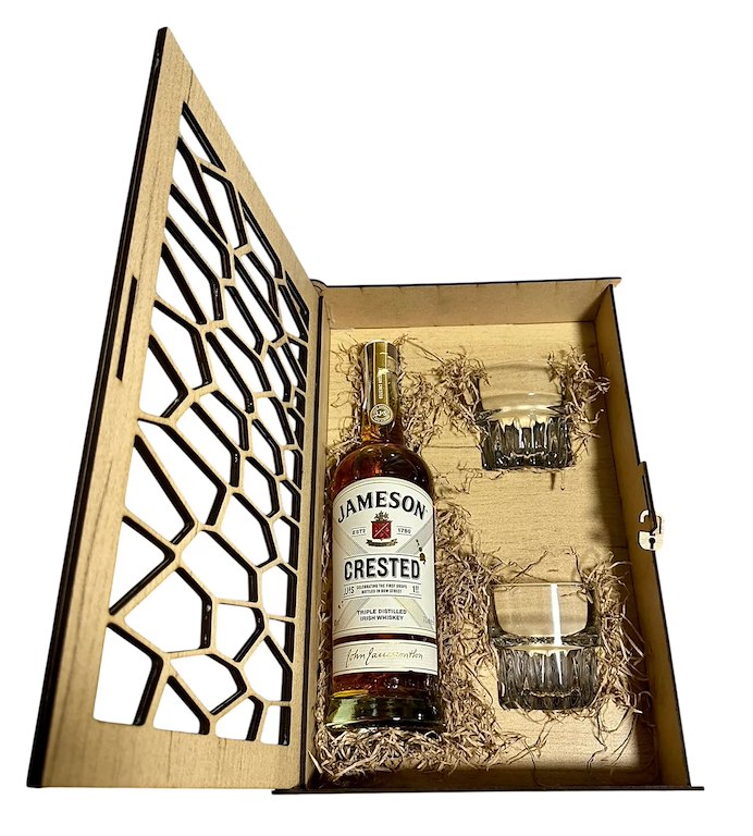 Jameson Crested Gift Box 2 čaše - model saće