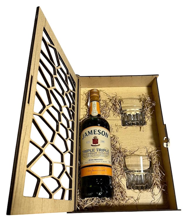 Jameson Triple Triple Gift Box 2 čaše - model saće
