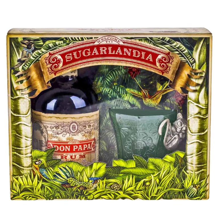 Set Rum Don Papa, 7 godina star, alk.40%, 0.7 l i čaša