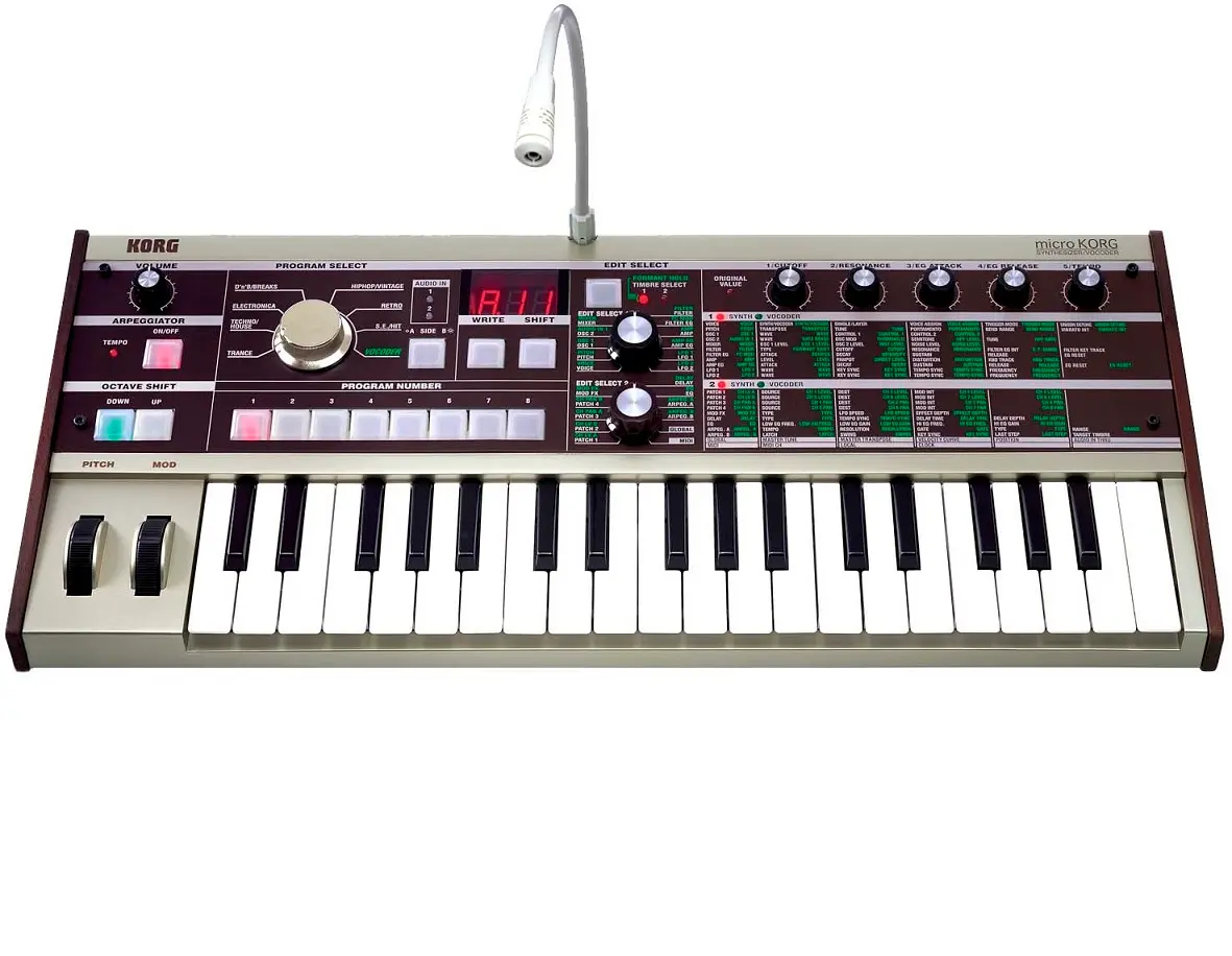 KORG Analogni sintisajzer s vokalnim procesorom MicroMK1, 52.4x23.2x7cm, Bež