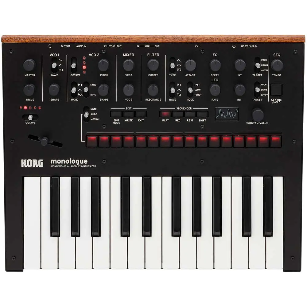 KORG Monofoni Analogni Sintisajzer Monologue BK, Crni