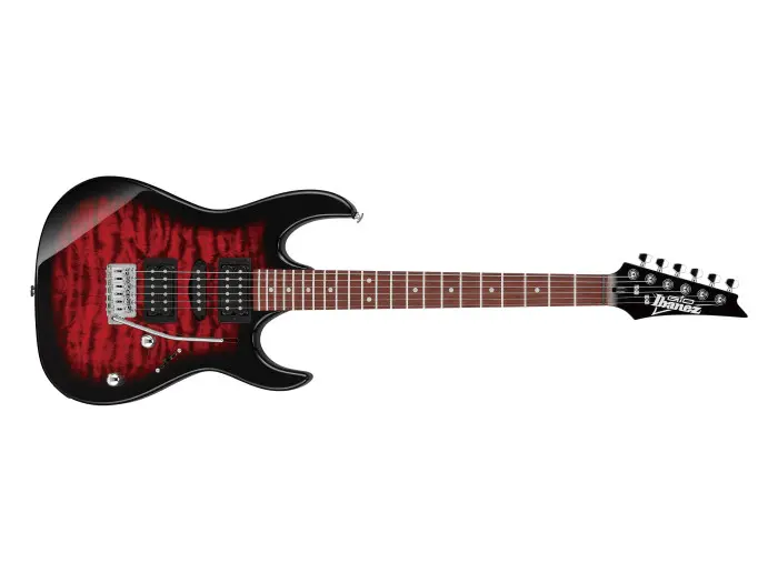 Ibanez Električna gitara GRX70QA-TRB, Transparent Red Burst