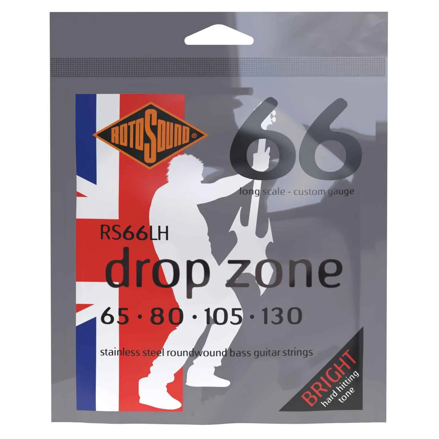 Rotosound Žice za bas gitaru RS66LH Drop Zone, 065-130