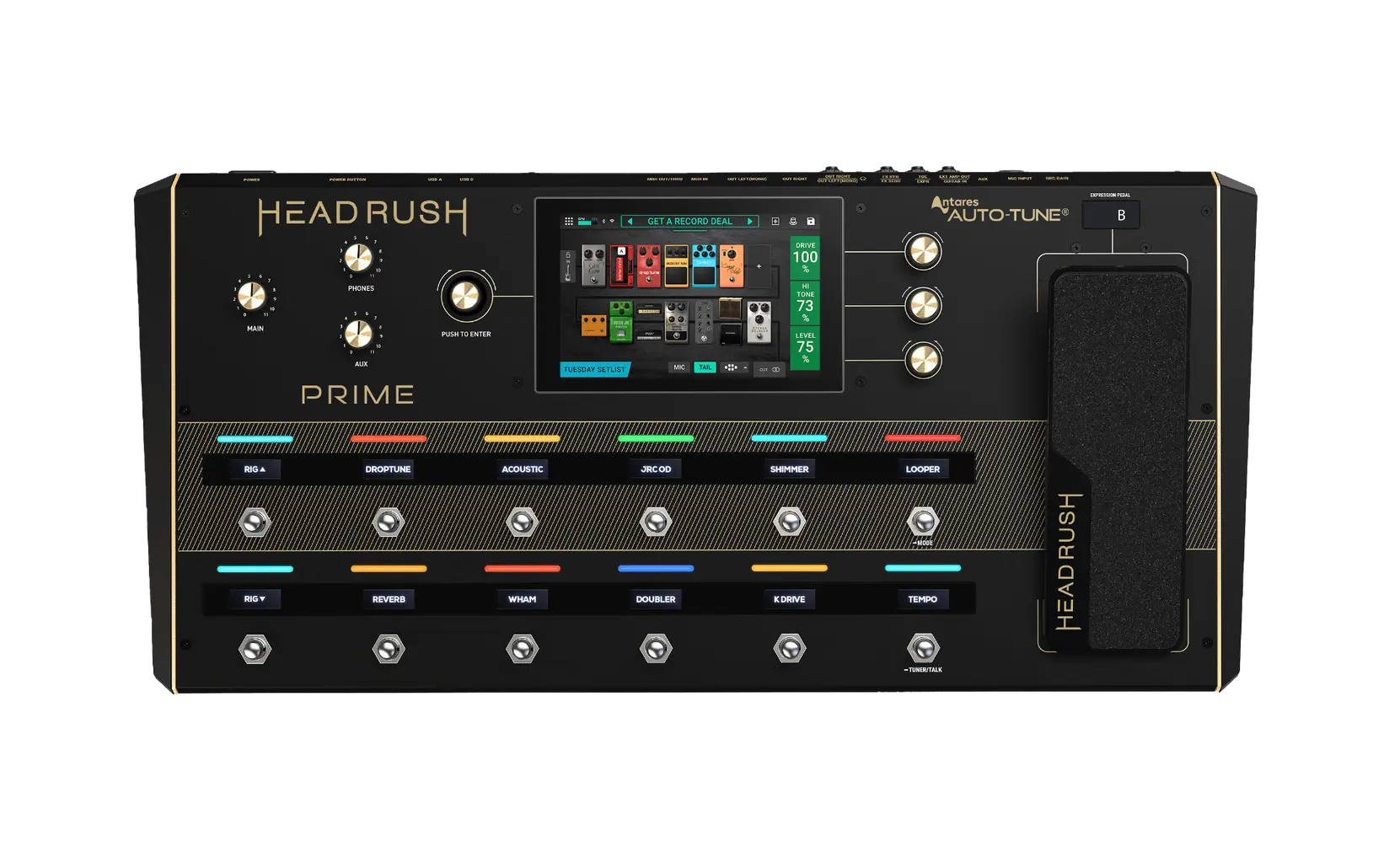 HEADRUSH Multi-efekat procesor za gitare Prime, Crni