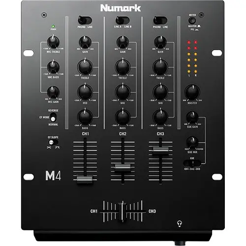 NUMARK DJ Mikseta M4, Trokanalna, Crna