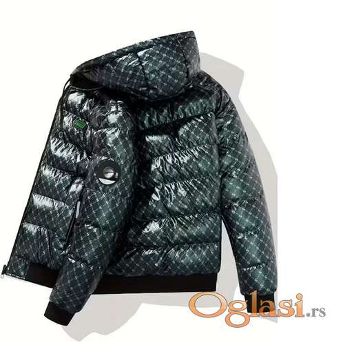 Men'S Reversible Shiny Hooded Jacket - 3 boje