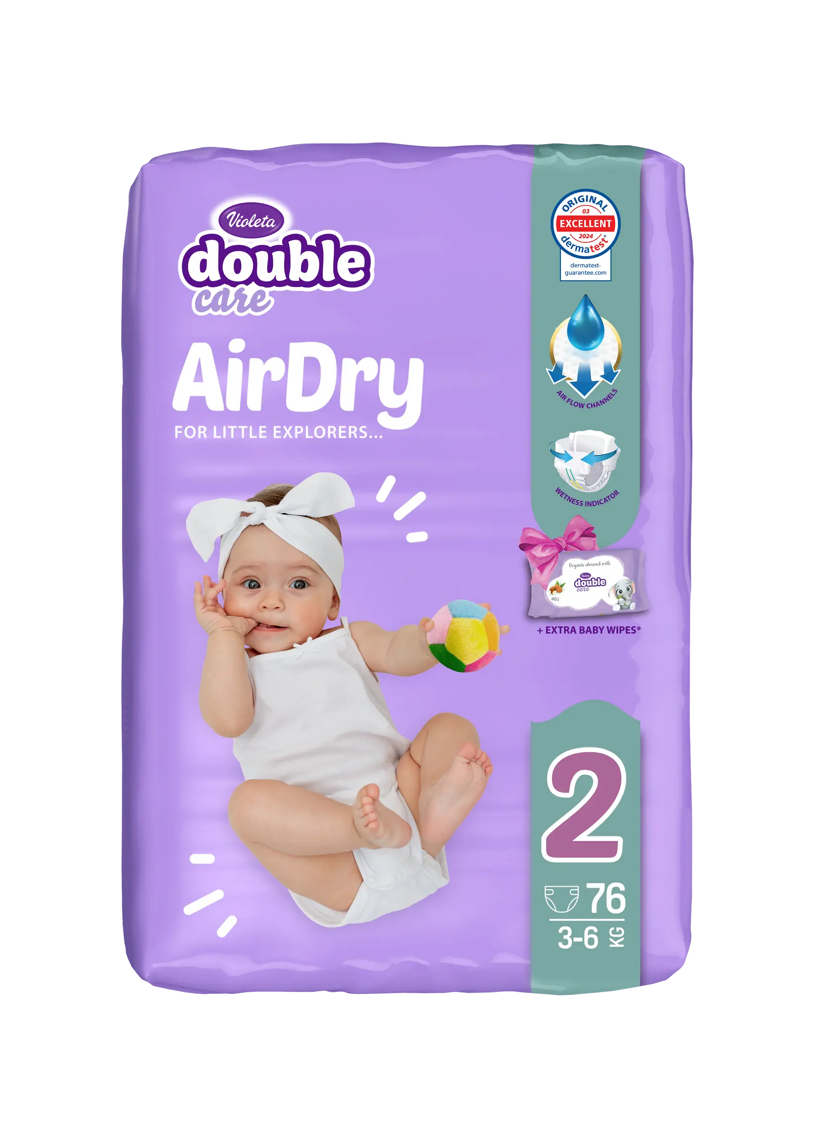 Violeta pelene DC Air Dry, 2, 3-6kg, 76 komada