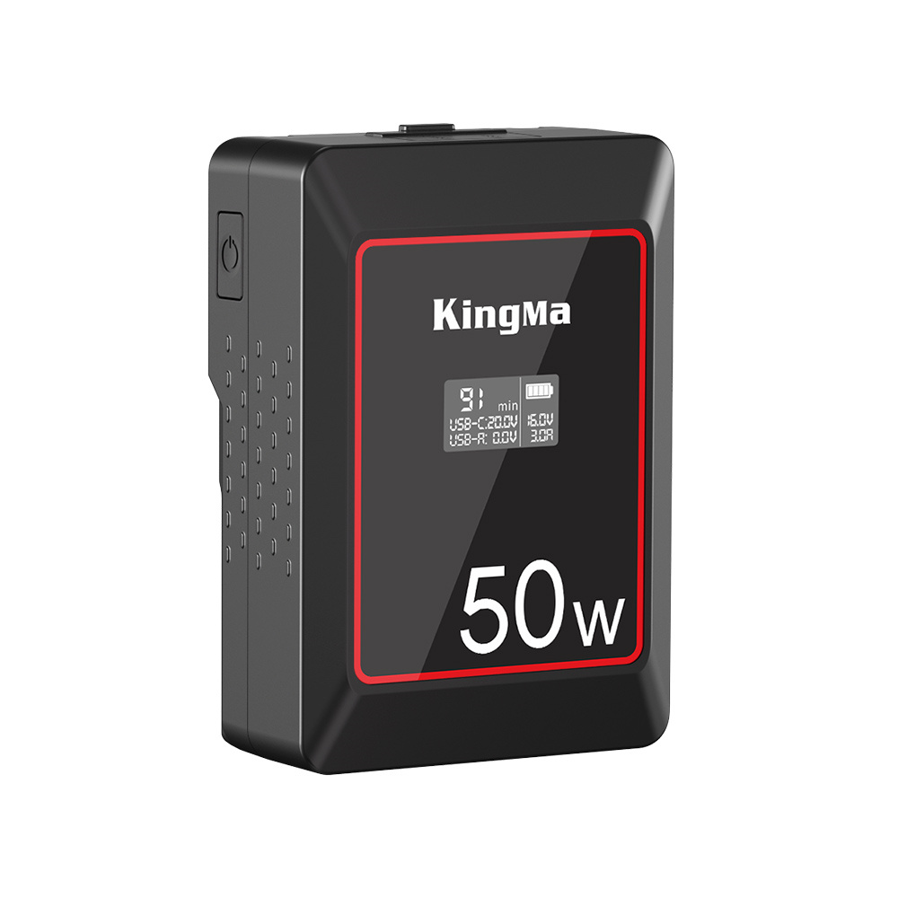 Kingma 50W Mini Size V-Mount baterija sa OLED displejom 3500mAh (USB-C, D-Tap)