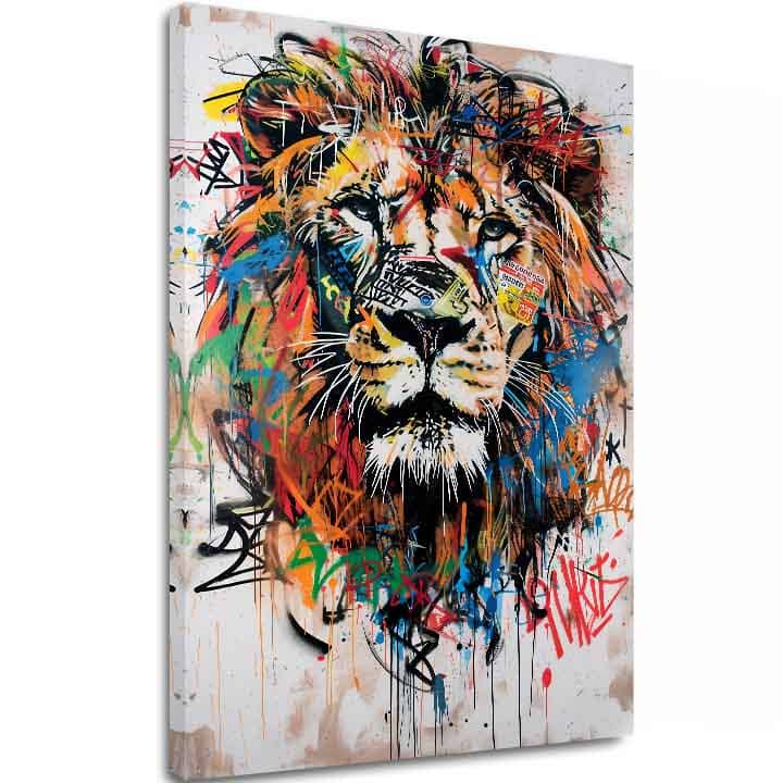 Image GRAFFITI LION | Italian Canvas