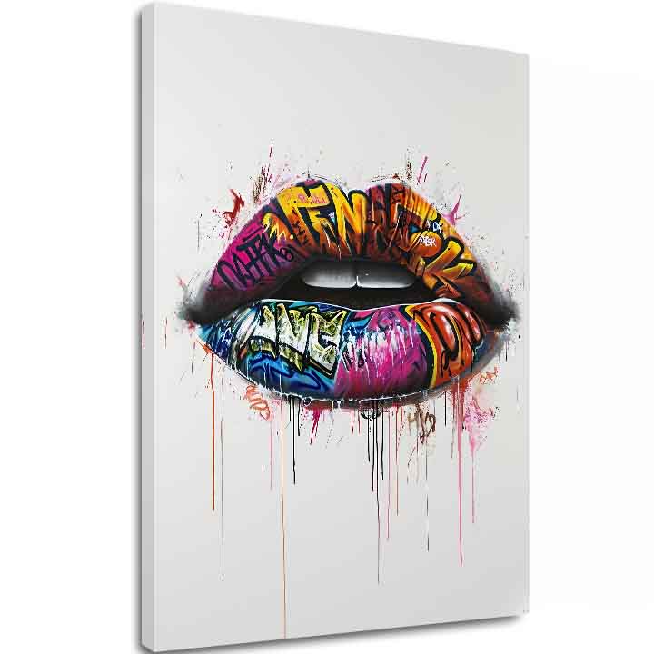 Image GRAFFITI LIPS | Italian Canvas