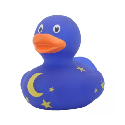Lilalu Patkica - Rubber Duck, Duck with Moon and Stars, 9 cm