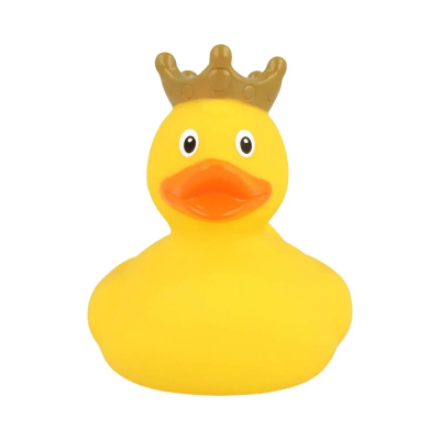 Lilalu Patkica - Rubber Duck, Duck with Crown yelow, 9 cm