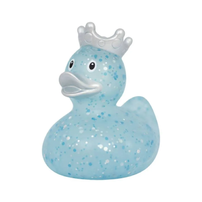 Lilalu Patkica - Rubber Duck, Glitter With Crown blue, 9 cm