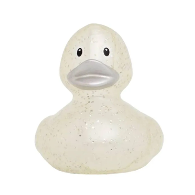 Lilalu Patkica - Rubber Duck, Glitter silver, 9 cm