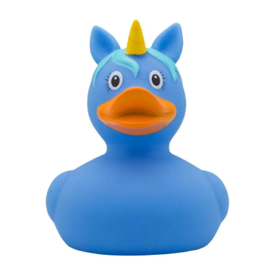 Lilalu Patkica - Rubber Duck, Unicorn blue, 9 cm