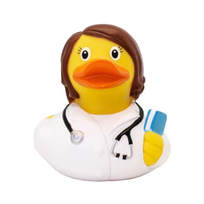 Lilalu Patkica - Rubber Duck, Female Doctor, 9 cm