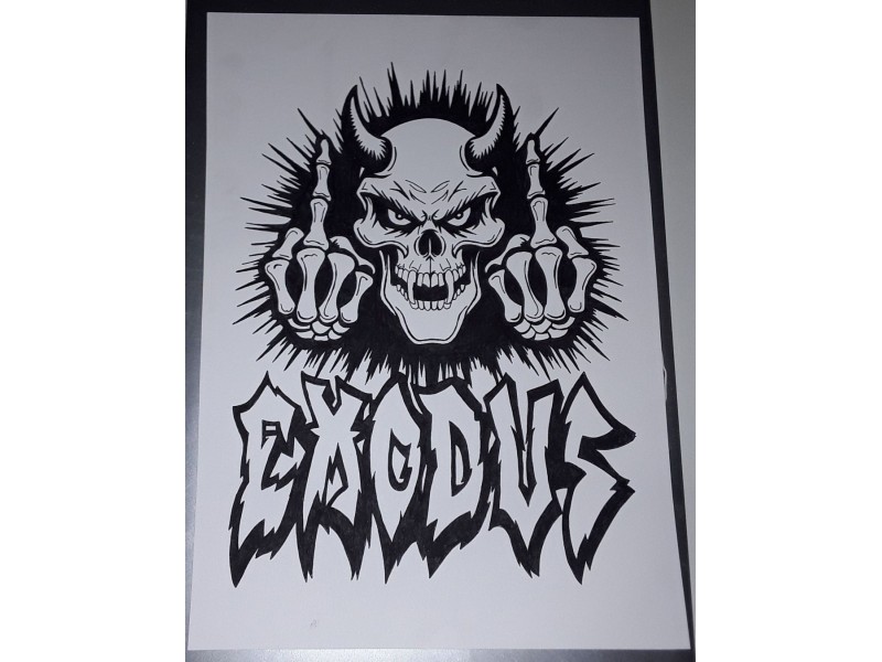 Crtez na hamer papiru 30 x 21,5 cm. - Exodus