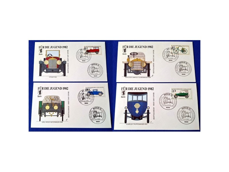 Nemačka BERLIN FDC 1982. Komplet, Automobili