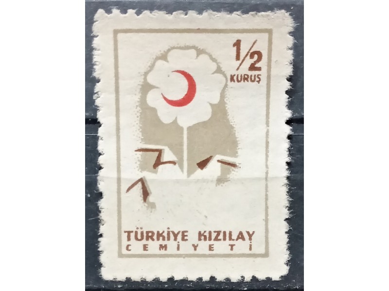 TURSKA 1957 - CRVENI POLUMESEC **