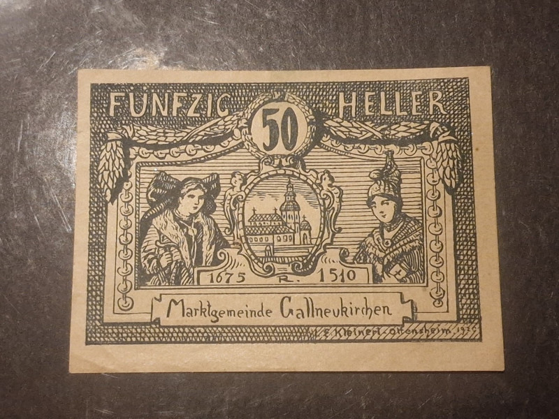 Austrija 50 Hellera 1920 Gallneukirchen aUNZ RRR