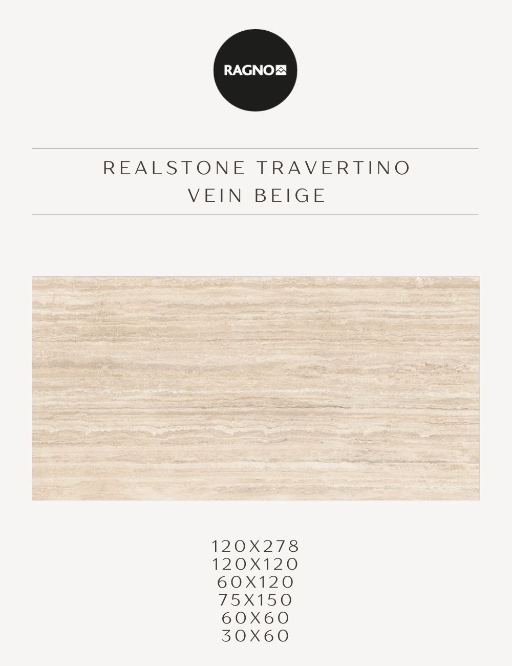 RAGNO REALSTONE TRAVERTINO VEIN BEIGE
