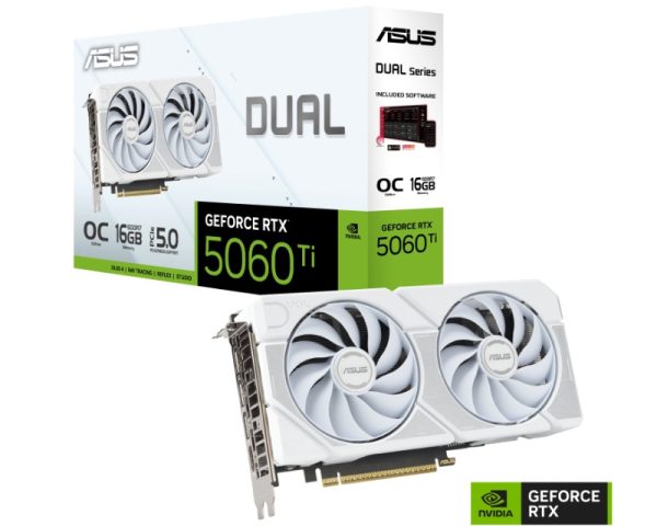 ASUS nVidia GeForce RTX 5060 Ti 16GB DUAL-RTX5060TI-O16G-WHITE grafička karta