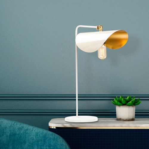 Sivani - MR - 844 Bela i Zlatna Stočna Lampa