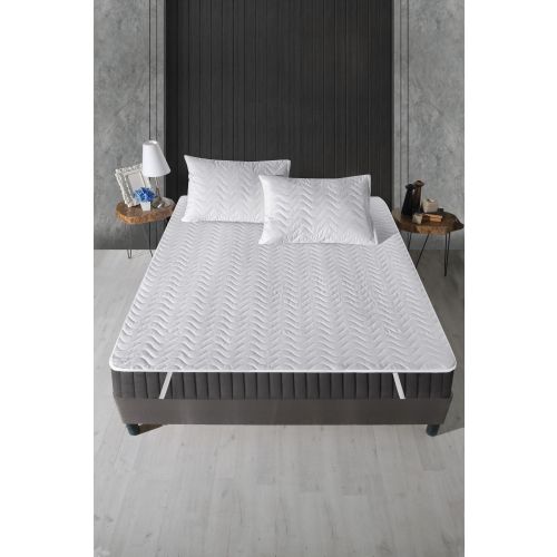 L'essential Maison Prošiveni Alez (140 x 200) Beli Zaštitnik za Bračni Krevet