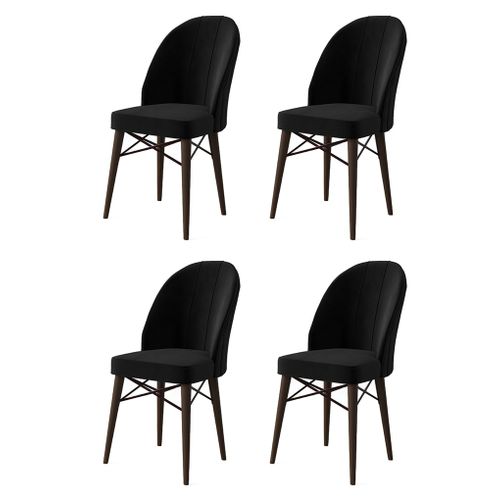Ritim - Set stolica u crnoj i smešanoj boji (4 komada)