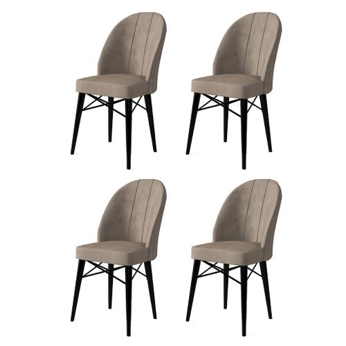 Ritim - Set crnih stolica za kafu (4 komada)