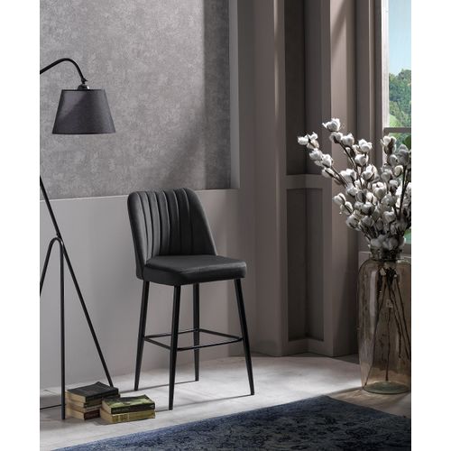 Vento - Set Barskih Stolica u Antracit Boji (4 Komada)