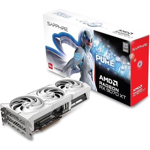 SVGA Sapphire Radeon RX 9070 XT PURE 16GB 2x HDMI/2x DP/11348-02-20G