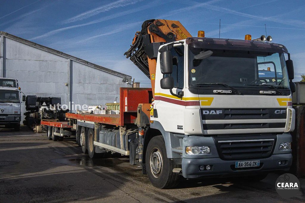 DAF CF 85.410 PALFINGER PK36002D + LECITRAILER SUPER TRUCK kamion s ravnom platformom