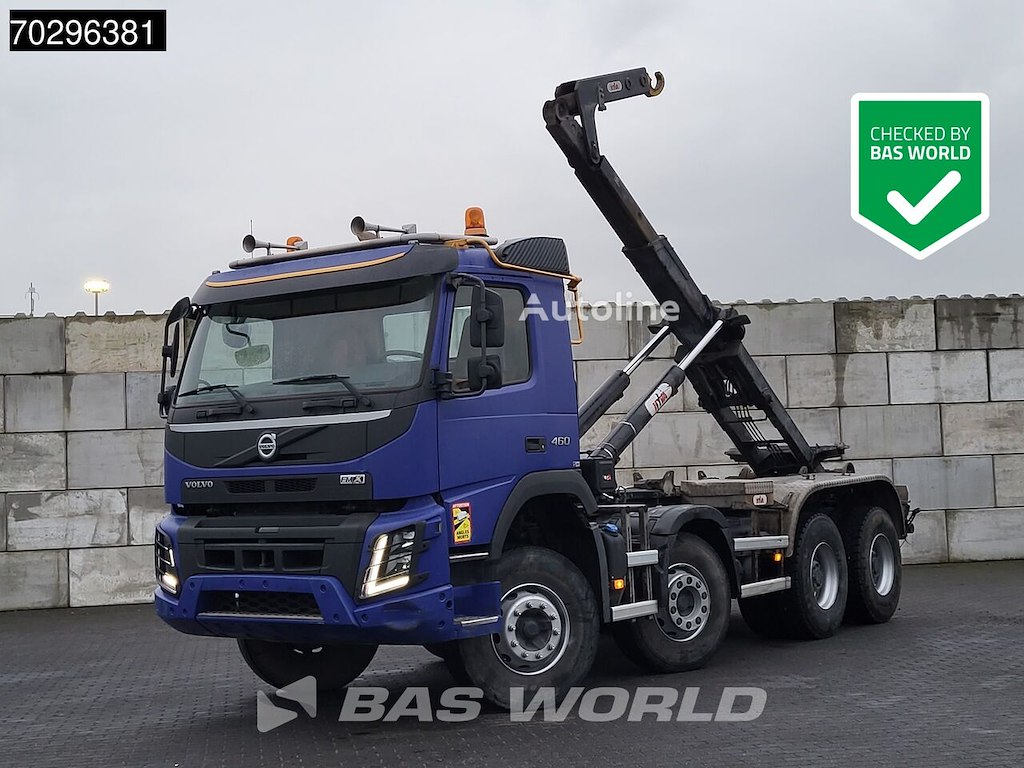 Volvo FMX 460 8X4 Hyva 26-55 SK containersystem Automatic Steelsuspens kamion rol kiper