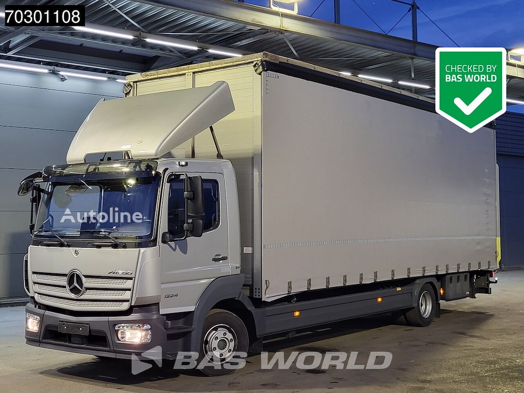 Mercedes-Benz Atego 1224 4X2 280cm height box 1500kg Ladebordwand Automatic Eu kamion sa klizna zavesa cerada