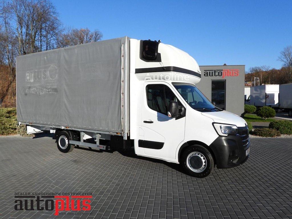 Renault MASTER PLANDEKA 10 PALET WEBASTO TEMPOMAT LEDY PNEUMATYKA KLIMAT kamion s ceradom < 3.5t