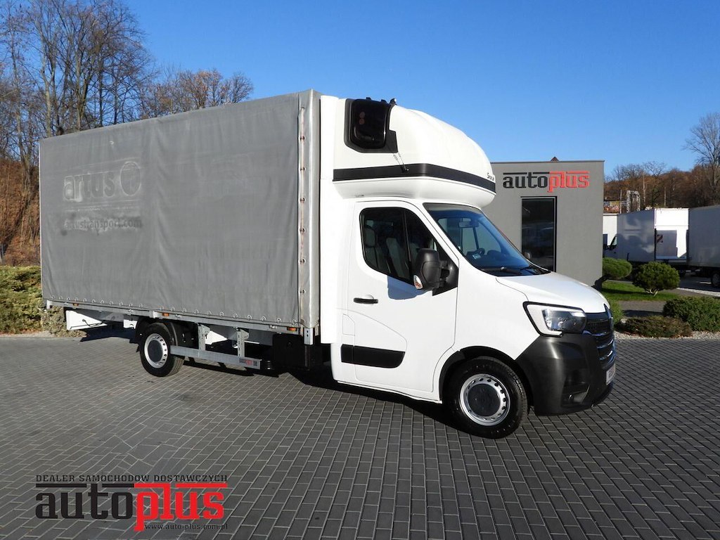 Renault MASTER PLANDEKA 10 PALET WEBASTO TEMPOMAT LEDY PNEUMATYKA KLIMAT kamion s ceradom < 3.5t