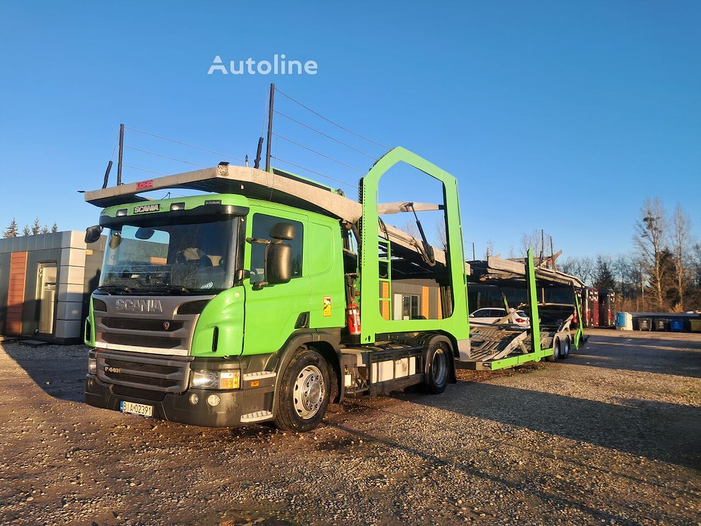 Scania P 440 autotransporter + prikolica autotransportera
