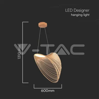 LED drveni luster 10W V-TAC