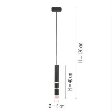 LED visilica Pure Vega crna PAUL NEUHAUS
