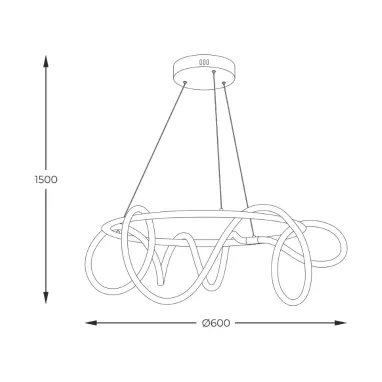 LED luster Balbo 45W okrugli zlatni ZUMA LINE