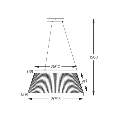 LED visilica Balu crna CCT Zuma Line