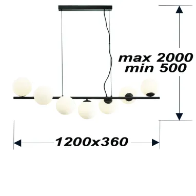 Luster Inoa 7xG9 crni SCHULLER
