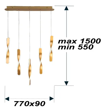 LED visilica Twist dimabilna SCHULLER