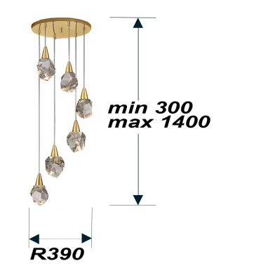 LED visilica Aquaria 6x4W SCHULLER