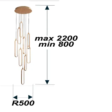 LED luster Colette 9x13W ylatni dimabilni SCHULLER