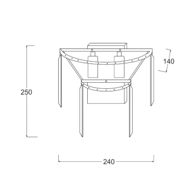 Zidna lampa Amedeo hrom ZUMA LINE