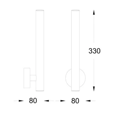 LED zidna svetiljka Loya crna 2x5W ZUMA LINE