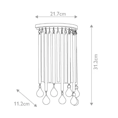 Zidna svetiljka Piper espresso ELSTEAD